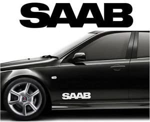 Saab logo dekaler stickers till dörren - Centrumkåpor fälgemblem ...